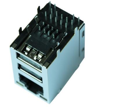 China LPJU4101AONL RJ45 USB Connector 100 BASE-T Cross 08B01X1T06-F for sale
