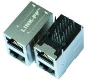 China LPJ17409A8NL Cross 101210F90SPM400ZA Stacked RJ45 2 x 1 Port Connector for sale