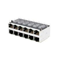 China JT5-2670NL THT RJ45 Magnetic Jacks 10G Base-T 2x6 Port With Leds for sale