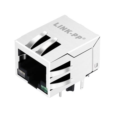 China LINK PP Rj45 Ethernet Jack Tab Down JT4-1173HL 10G Base-T With GY/G Leds for sale