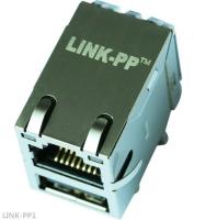 China Combo USB rj45 connector 82-6P-001 With 10 / 100Base-T Magnetic LPJU3101A35NL for sale