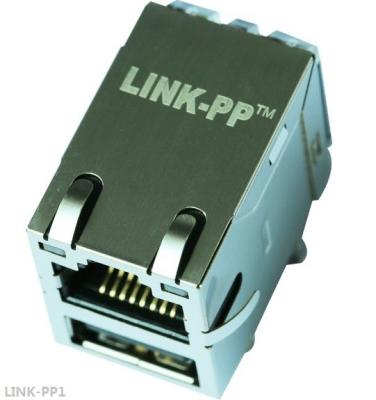 China Combo USB rj45 connector 82-6P-001 With 10 / 100Base-T Magnetic LPJU3101A35NL for sale
