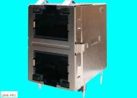 China 2x1 Stacked Rj45 Connector 82G-1407GYD2NL with 10 / 100Base-T POE+ LPJ17404AHNL for sale