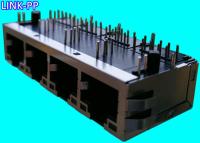 China 4 Port Gigabit Rj45 Mag Jack LPJG49837A31NL Shield With LEDs Industry Switches for sale