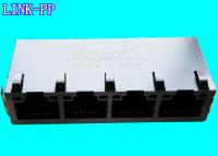 China 4 Port Gigabit Rj45 Mag Jack LPJG49837A31NL Shield With LEDs Industry Switches for sale