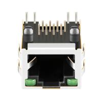 China 90° Angle RJ45 Modular Jack Active Ethernet LINK PP LPJE101A65NL Tab Up for sale