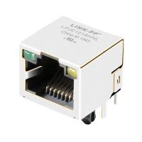 China Tab Up Rj45 Pcb Mount Jack LPJE101BHNL LED No Diodes EMI Finger for sale