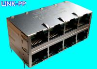 China Stacked Jack Rj45 P59-1G4-5DV9 10 / 100Base-T W / LED LPJ47408AGNL Layer Switch for sale