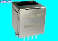 China SI-46006-F Vertical RJ45 Jack LPJD0012NFNL 10 / 100Base-T with LEDs KC-DEV for sale
