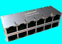 China Stacked RJ45 2x6 Port  LPJG67037AENL Gigabyte Circuit 1000Base-T With LEDs for sale