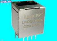 China SI-46009-F Vertical RJ45 Jack LPJD0012NENL 10 / 100Base-T with LEDs KC-DEV for sale