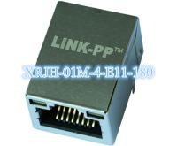 China XRJH-01M-4-E11-180 RJ45 With Integrated Magnetics LPJ16025BENL 10 / 100Base-TX for sale