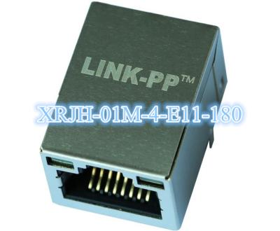 China XRJH-01M-4-E11-180 RJ45 With Integrated Magnetics LPJ16025BENL 10 / 100Base-TX for sale