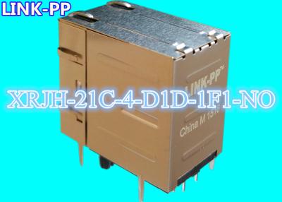 China LPJ17633AENL Cross XRJH-21C-4-D1D-1F1-NO Right Angle Ethernet connectors for sale