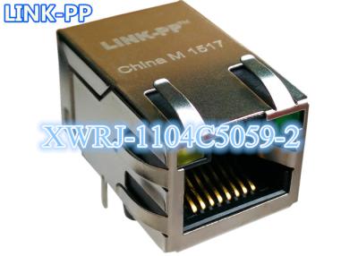 China XWRJ-1104C5059-2 Magnetic RJ45 Jack 10 / 100Base-T LPJ16117AENL RoHS Compliant for sale