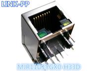 China MJR11D1YGX0-H33D Magnetic RJ45 Jack , LPJ0011HDNL 10/100Mbps Ethernet Port for sale