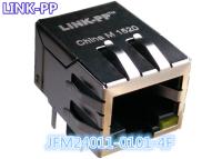 China JFM24011-0101-4F RJ45 , 1x1 , T / D , T / H , Magnetic W / LEDS LPJ0012-9GDNL for sale