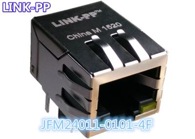 China JFM24011-0101-4F RJ45 , 1x1 , T / D , T / H , Magnetic W / LEDS LPJ0012-9GDNL for sale