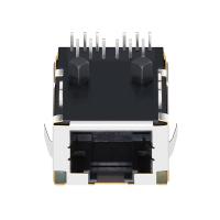 China LPJK7036-1A98NL 1000 Base-T 1x1 Port Low Profile RJ45 Connector Tab UP With Leds for sale