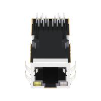 China 0826-1X1T-JK-F 1x1 Port 5G Base-T RJ45 MagJack 4PPoE Tab Up With GO/Y Light Pipe for sale