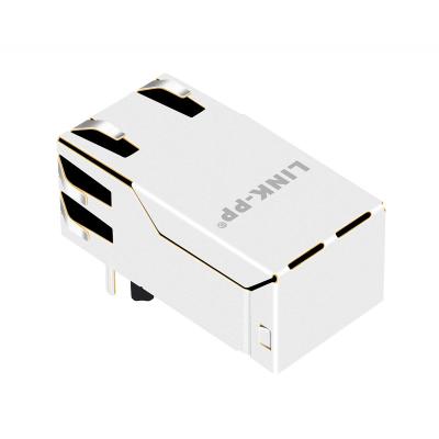 China 0813-1X1T-M1-F Tab Down 1000 Base-T POE RJ45 Jack 1 Port Without Led RoHS for sale
