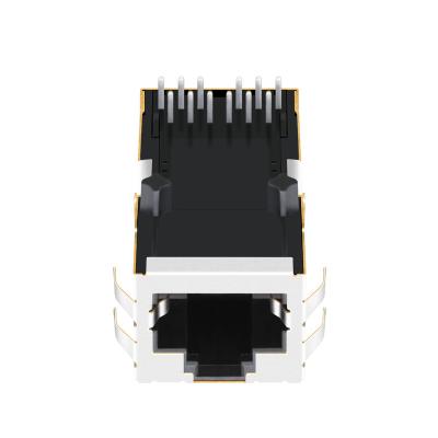China 0816-1X1T-43-F 1000 BASE-T NO led Tab Up RJ45 Connector Magjack Through Hole for sale