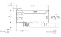 China 1-1840784-1 Gigabit 1000base-T RJ45 Integrated Connector Modules Tab Up for sale