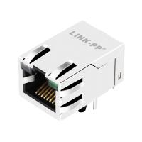 China 08B0-1K1T-06-F 10/100BASE-T Magnetic Rj45 Jack 1X1 Port Tab Up YG/G Led for sale
