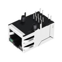 China 08B0-1K1T-06-F 10/100BASE-T Magnetic Rj45 Jack 1X1 Port Tab Up YG/G Led for sale
