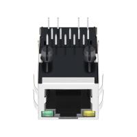 China 0875-1AX1-BH Tab Up 1000 base-T Rj45 Integrated Jack 10 PIN G/Y Led for sale