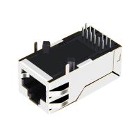 China 0816-1X1T-M1-F 1000 BASE-T POE RJ45 Magjack Without led Tab Up Through Hole for sale