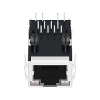 China 08B0-1B1T-06-F 100 BASE-T Magnetic RJ45 Jack 1X1 Port Tab Up GO/GO LEDs for sale