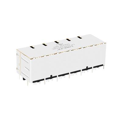 China JT5-2470NL 2x6 Port 10G Base-T RJ45 Magnetic Connectors 12P8C With LIGHT PIPES for sale