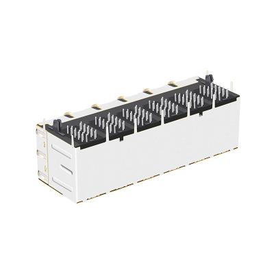China JT5-2610CNL 10G Base-T 2x6 Port RJ45 Magnetic Jacks SIDE ENTRY 12PIN With Led for sale