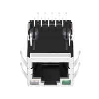 China J0G-0210NL 1X1 Port 1000BASE-T SIDE ENTRY RJ45 Magjack Tab Up 12PIN G/OG led for sale