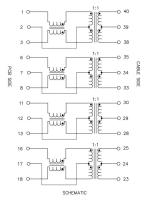 China HXU6200NLT 1000 BASE-T Single Port POE SMD LAN Transformer 40PIN for sale