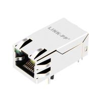 China 1000BASE-T 1X1 Port Tab UP PoE RJ45 MagJack With LED JK0-0229NL for sale