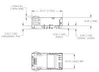 China JT3-1128HL Tab Down 10GBASE-T Single Port RJ45 Magjack Connector NO led for sale