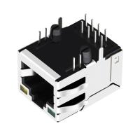 China JXD1-9008NLT Tab Up Single Port 100 BASE-T Magnetic RJ45 Connector 8P8C With G/Y Led for sale