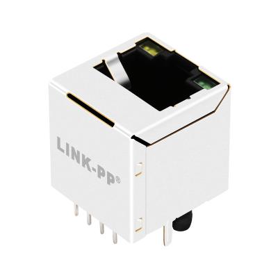 China JXD2-0Z15NL 1000BASE-T Single Port VERTICAL RJ45 MagJack YELLOW/GREEN led for sale