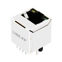 China JXD2-0Z25NL 1X1 PORT 1000BASE-T Vertical RJ45 Connector TOP ENTRY With led for sale