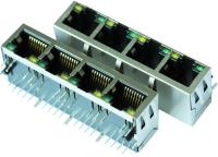 China RT1CFGAD1A Multi-port RJ45 1x4 Port CONN MAGJACK 10 / 100 BASE-T LPJ41014AWNL for sale