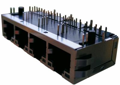 China RTC-1CFGAD1A RJ45 1x4 Port CONN MAGJACK Network Type Switch LPJ41014AWNL for sale