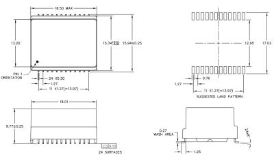 China HX5224CNLT 1000BASE-T Single Port 24PIN SMD ETHERNET TRANSFORMER Modules POE for sale