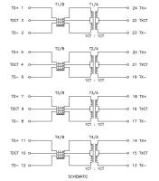 China HX5149NL Single Port 1000BASE-T SMT Lan Transformer 24PIN 1:1 Surface Mount for sale