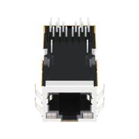 China 56F-1802DDD2NL 2.5G BASE-T Tab UP One Port POE+ Magnetic RJ45 Jack 16p8c for sale