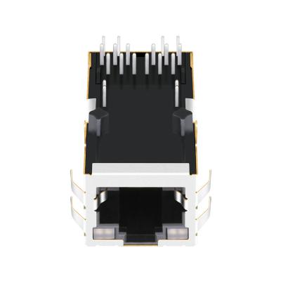 China 56F-1802DDD2NL 2.5G BASE-T Tab UP One Port POE+ Magnetic RJ45 Jack 16p8c for sale