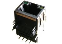 China 5-6605758-1 Rj45 Female Connector Pinout Tab-up with Leds To Medical PC for sale