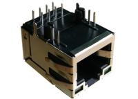 China HFJT1-1043RL 10BASE-T Magnetics Tab Up RJ45 Modular Connector female for sale