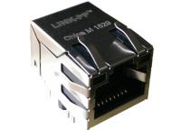 China HFJT1-2450-L17RL FastJack 1x1 Tab-Up 10 / 100BASE-T RJ45 PCB Modular Jack for sale